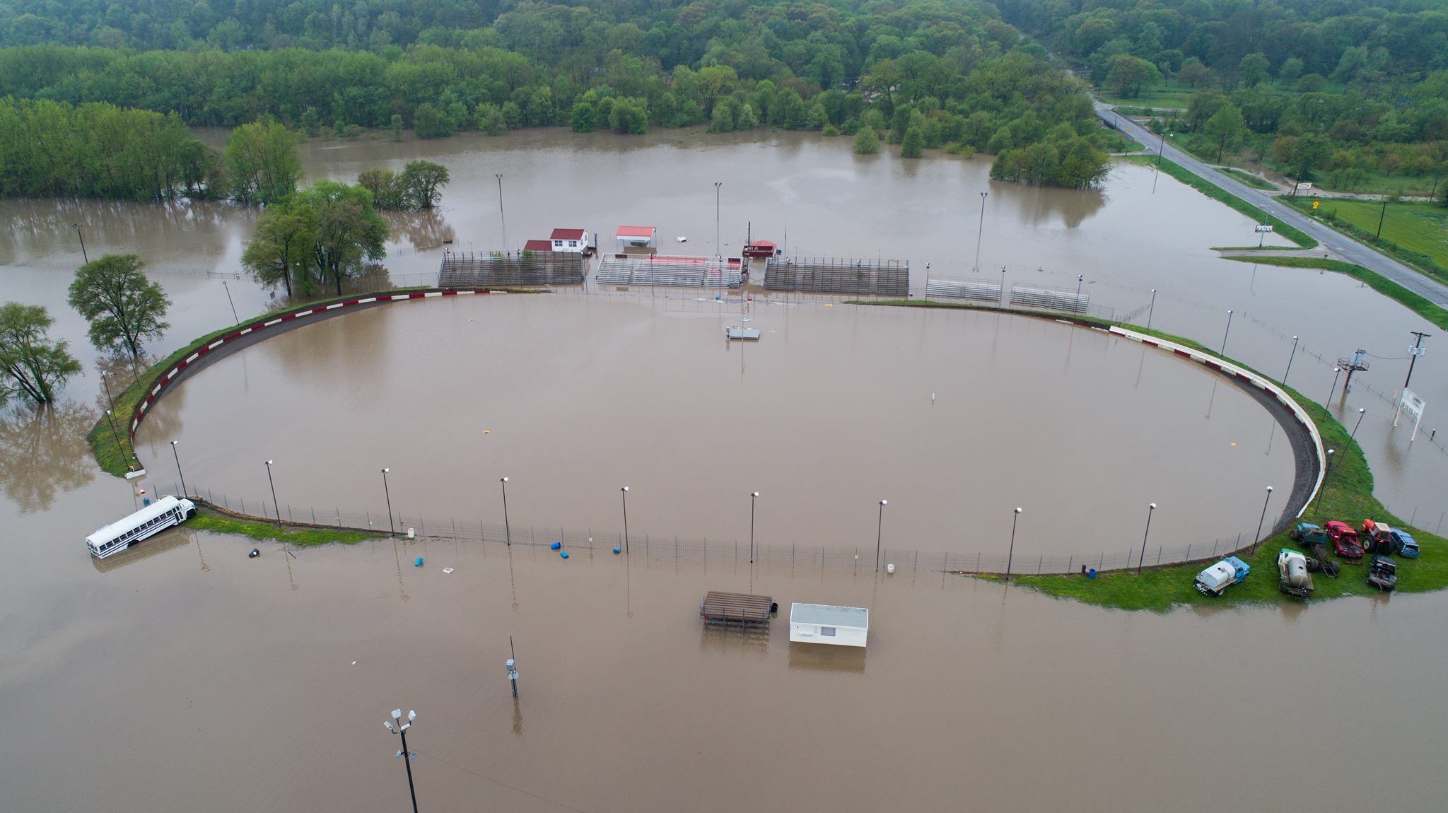 Peoria Speedway Flood Puts Dirt Track Underwater - Racing News