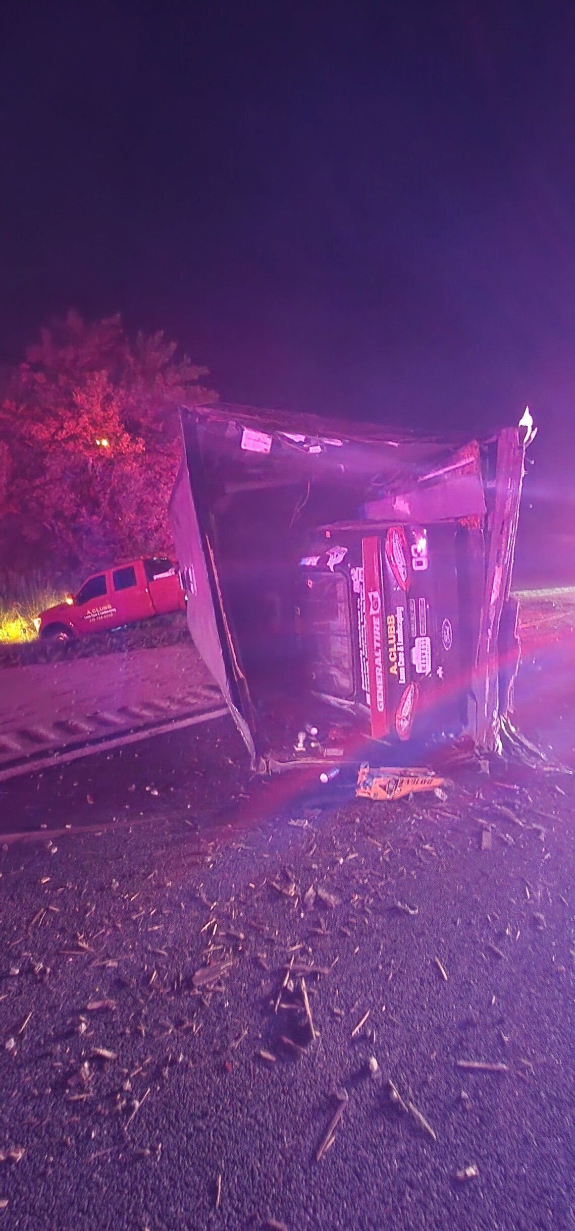 Racecar hauler flips leaving Iowa Speedway (Photos) - Racing News