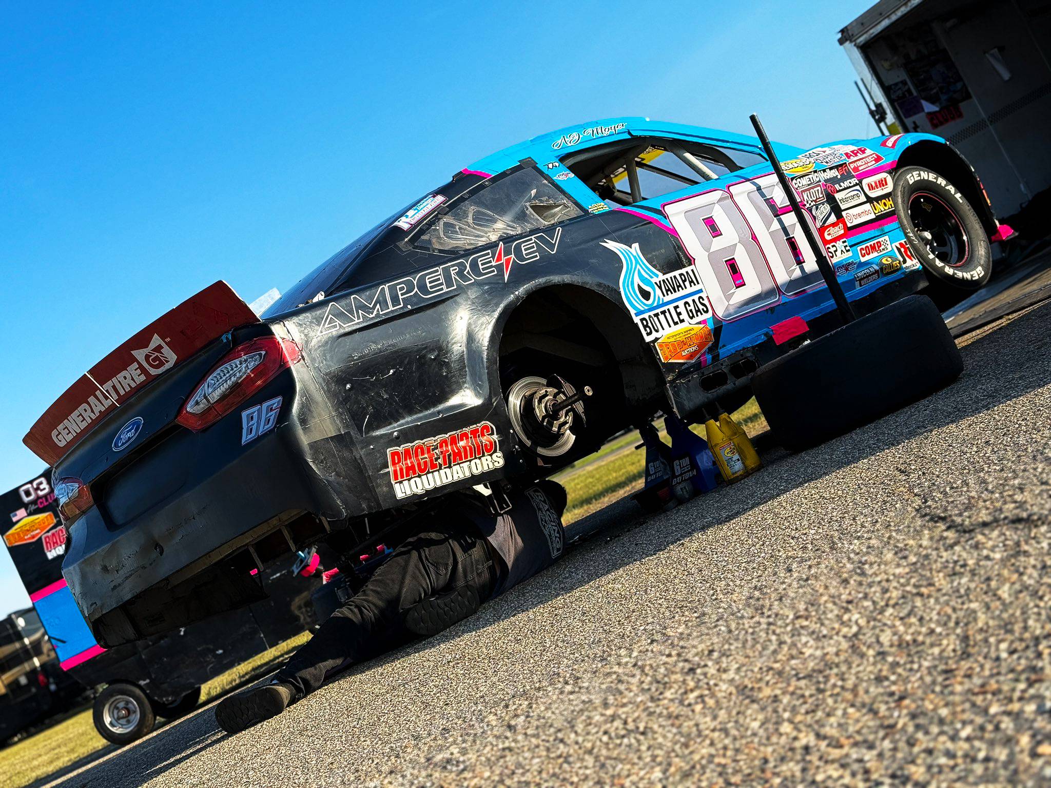 Racing team returns a week after their hauler flipped on the highway ...