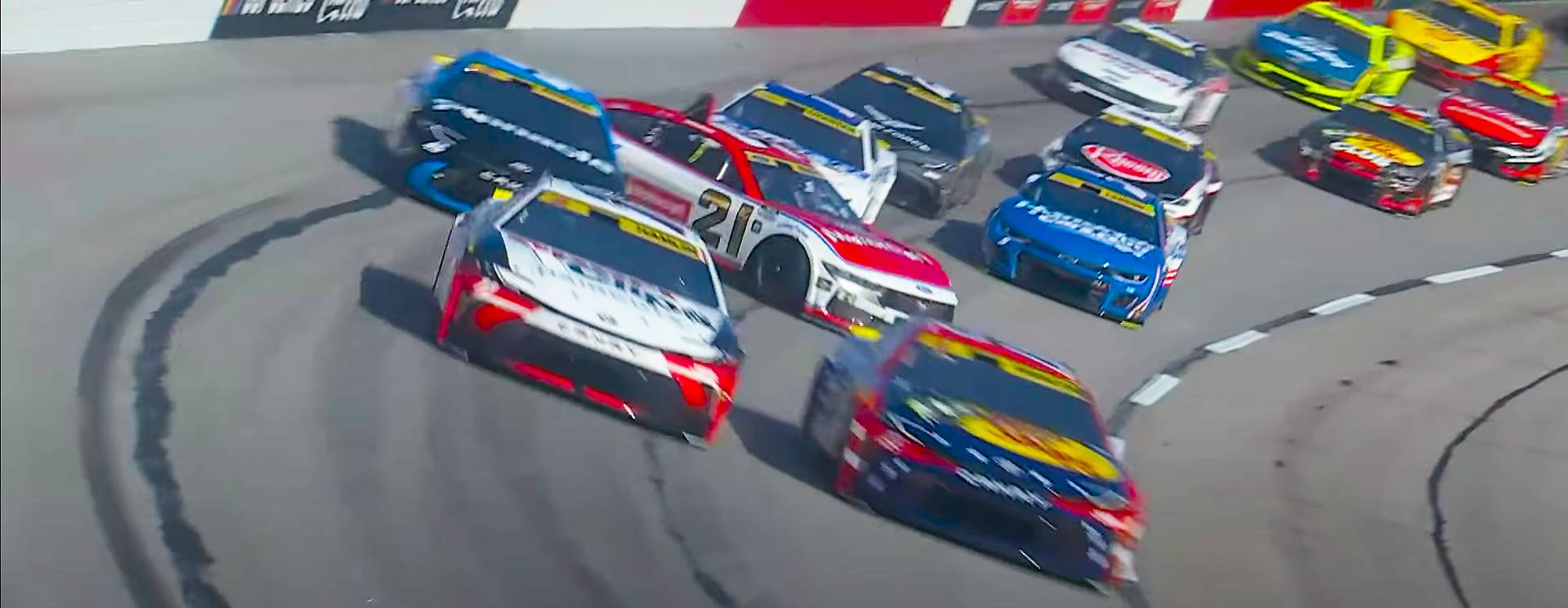 NASCAR crash on lap 1 of playoffs at Darlington Raceway (Video ...