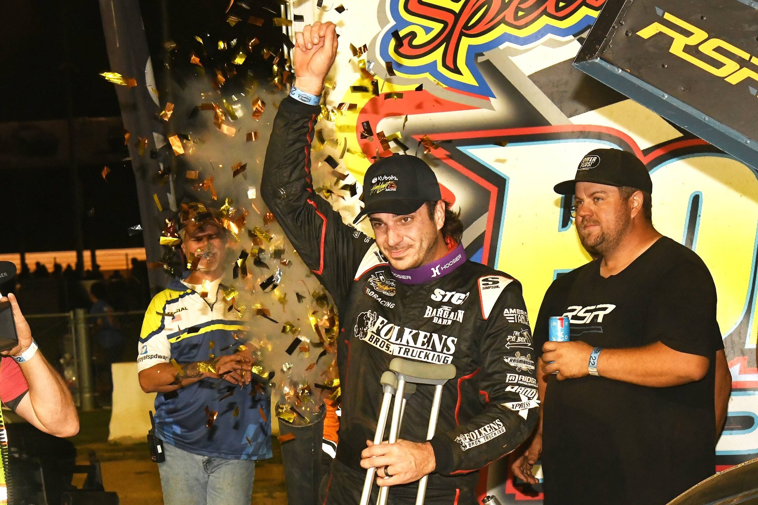 Aaron Reutzel booed in victory lane while on crutches at Port Royal ...