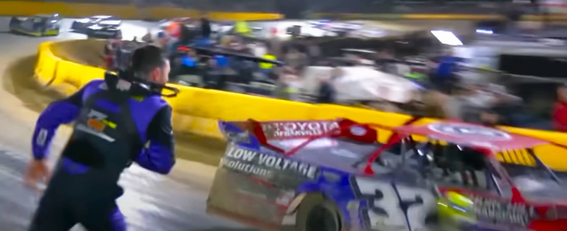 Brandon Overton throws his helmet at Bobby Pierce (Video) - Racing News